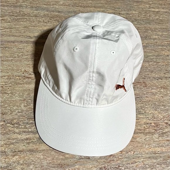 Puma | Accessories | Puma Classic White Cap With Pink Gold Accent | Poshmark